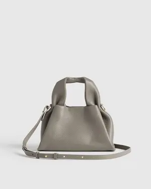 Quince Italian Leather Trapeze Crossbody - Mink