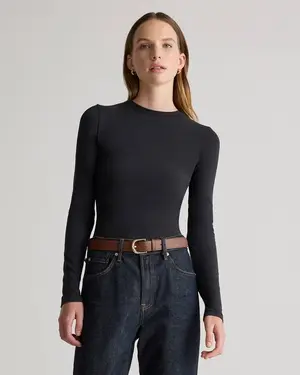 Quince Stretch Cotton Jersey T-shirt - Black