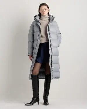 Quince Responsible Long Down Puffer Jacket - Feather Grey