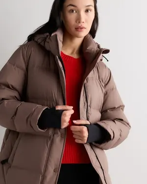 Quince Responsible Long Down Puffer Jacket - Hazel Brown