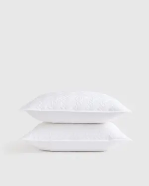 Quince Basketweave Quilted Sham Set - White
