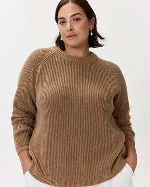 Quince Fisherman Crewneck Sweater - Teak