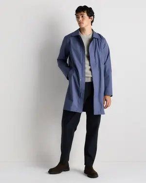 Quince Weather Proof Long Rain Jacket - Storm Blue