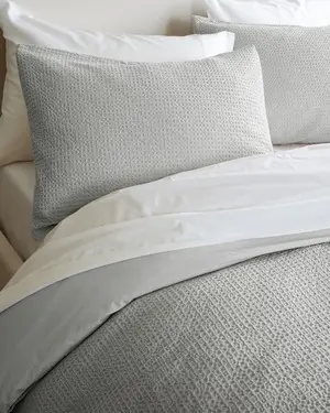Quince Luxe Waffle Duvet Cover Set - Light Grey
