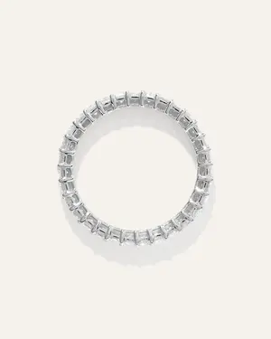 Quince Lab Grown Diamond Emerald Eternity Band Ring - White Gold