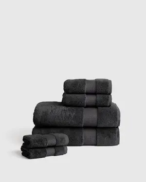 Quince Turkish Ultra Plush Bath Towel Bundle Charcoal