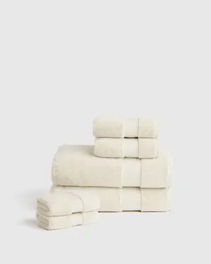 Quince Turkish Ultra Plush Bath Towel Bundle - Ivory