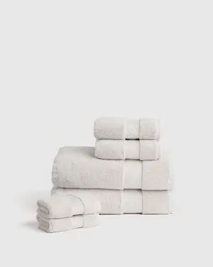 Quince Turkish Ultra Plush Bath Towel Bundle - Silver