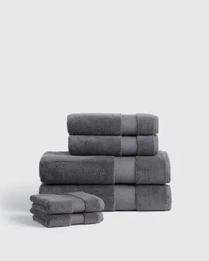 Quince Turkish Ultra Plush Bath Towel Bundle - Slate