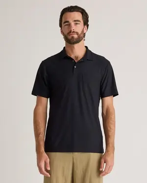 Quince Propique Performance Polo - Black