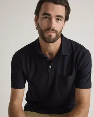 Quince Propique Performance Polo - Black