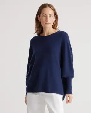 Quince Cashmere Batwing Sweater Navy