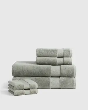 Quince Turkish Ultra Plush Bath Sheet Bundle Eucalyptus