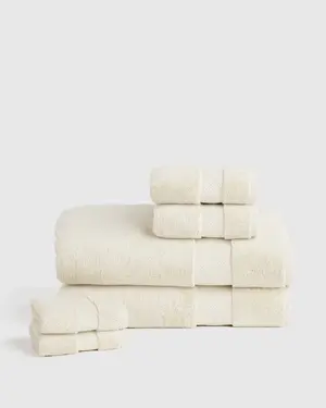 Quince Turkish Ultra Plush Bath Sheet Bundle Ivory