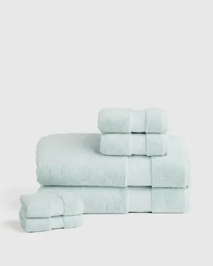 Quince Turkish Ultra Plush Bath Sheet Bundle - Mist