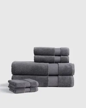 Quince Turkish Ultra Plush Bath Sheet Bundle Slate