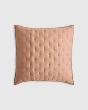 Quince Bamboo Dream Quilted Euro Sham Clay