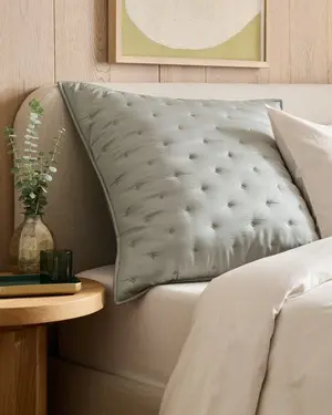Quince Bamboo Dream Quilted Sham - Eucalyptus