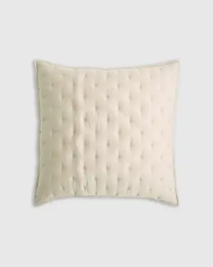 Quince Bamboo Dream Quilted Euro Sham Ivory