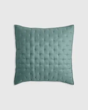 Quince Bamboo Dream Quilted Euro Sham Ocean