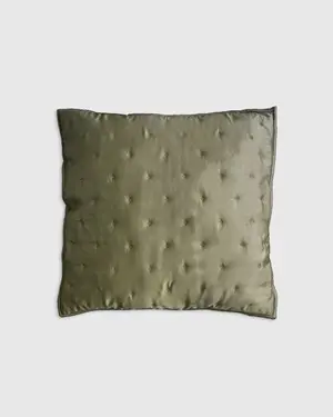 Quince Bamboo Dream Quilted Euro Sham Olive