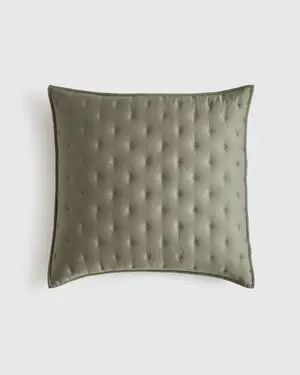 Quince Bamboo Dream Quilted Euro Sham Sage