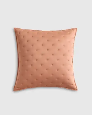 Quince Bamboo Dream Quilted Euro Sham Sedona