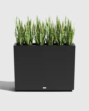 Quince Veradek Block Series All Weather Rectangular Planter - Black