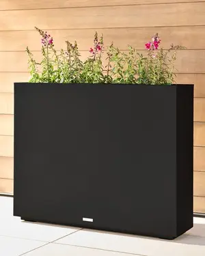 Quince Veradek Block Series All Weather Rectangular Planter - Black