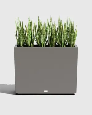 Quince Veradek Block Series All Weather Rectangular Planter Grey