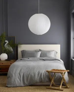 Quince European Linen Chambray Deluxe Bedding Bundle - Charcoal