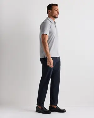 Quince Slub Polo - Heather Grey