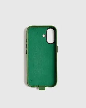 Quince Italian Leather Phone Crossbody Case - Emerald