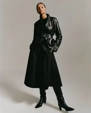 Quince Leather Blazer - Black