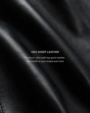 Quince Leather Blazer - Black