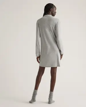 Quince Bamboo Jersey Sleep Shirt - Heather Grey