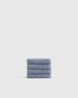 Quince Turkish Ribbed Quick Dry Washcloth - Mineral