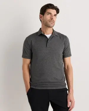 Quince Super Soft Performance Polo Shirt - Charcoal