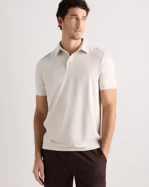 Quince Super Soft Performance Polo Shirt - Solid Chalk