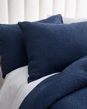 Quince Luxe Waffle Duvet Cover - Indigo
