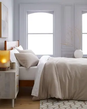 Quince Luxe Waffle Duvet Cover - Sand