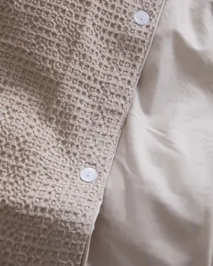 Quince Luxe Waffle Duvet Cover - Sand