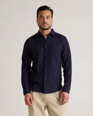 Quince Stretch Selvage Shirt - Navy