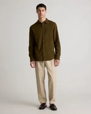 Quince Stretch Selvage Shirt - Olive