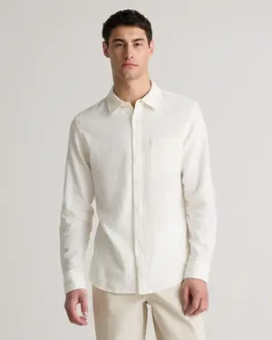 Quince Stretch Selvage Shirt - White