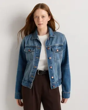 Quince Denim Trucker Jacket - Indigo Blue