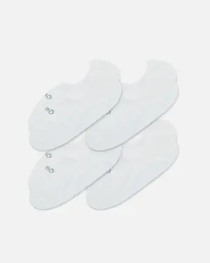 Quince Everyday Lightweight No-show Socks 4-pack - White