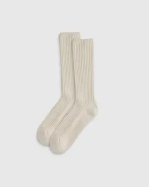 Quince Cashmere Trouser Socks - Ivory