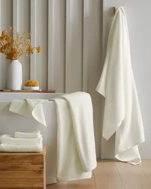 Quince Turkish Ribbed Quick Dry Bath Sheet Bundle - Ivory