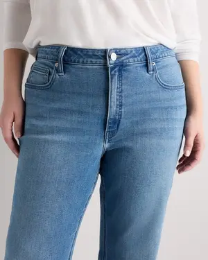 Quince Luna Stretch Flare Jeans - Seaside Blue